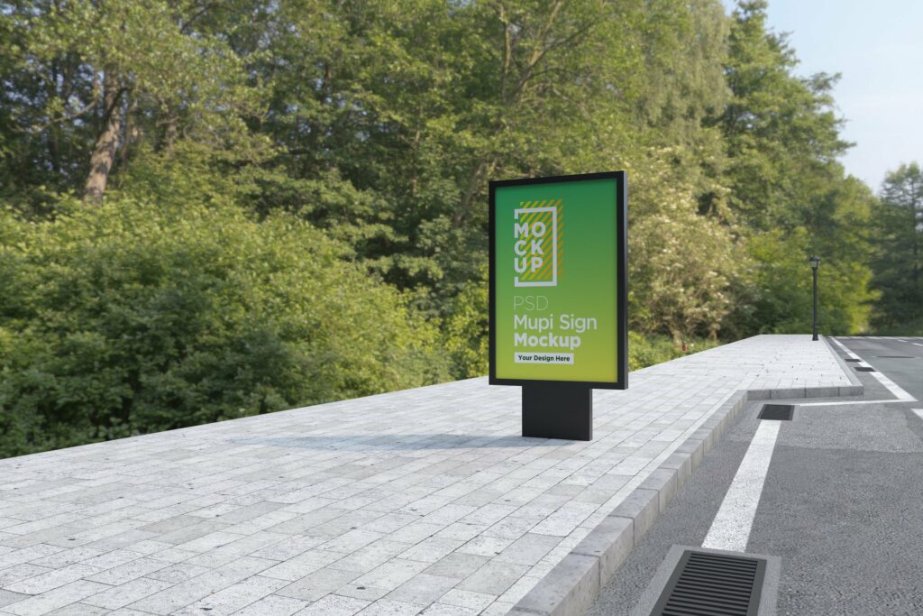 Mupi sign mockup template – MasterBundles