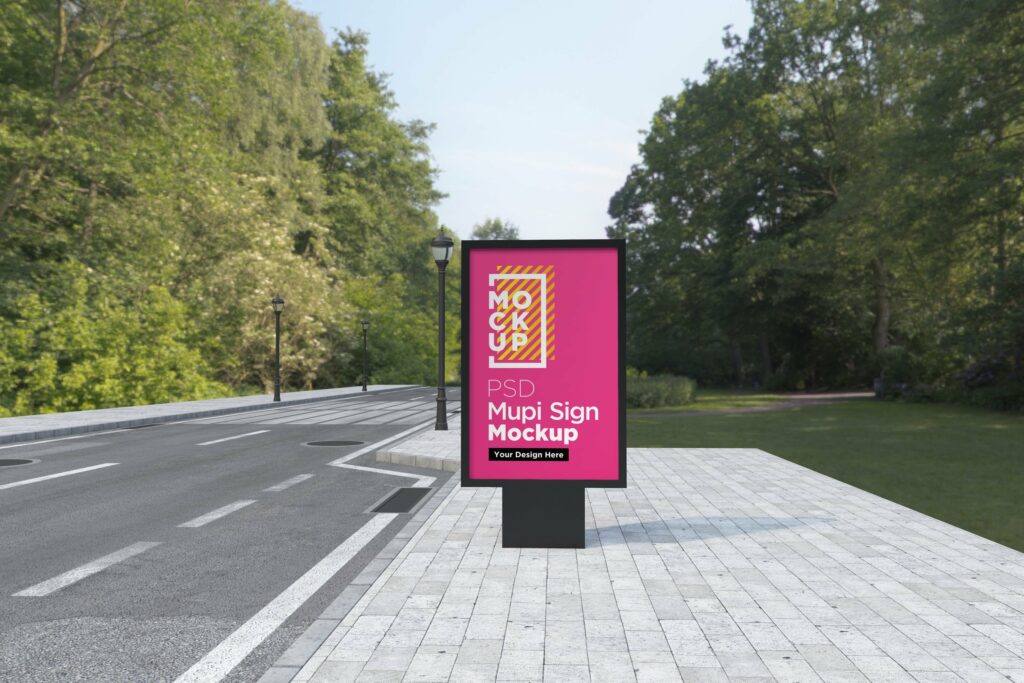 Mupi sign mockup template – MasterBundles
