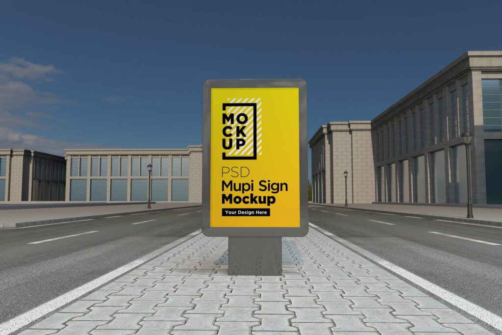 Mupi sign mockup template – MasterBundles