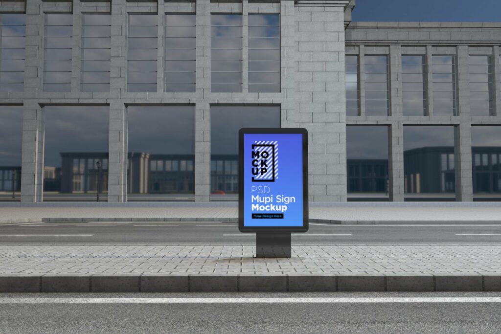 Mupi sign mockup template – MasterBundles