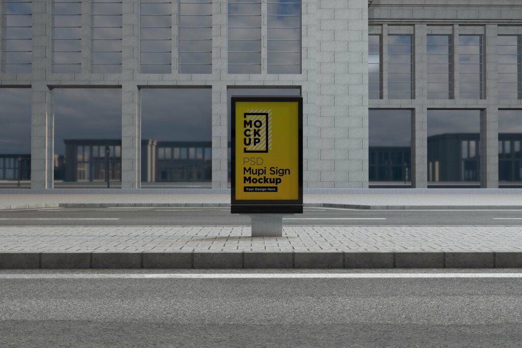 Mupi sign mockup template – MasterBundles