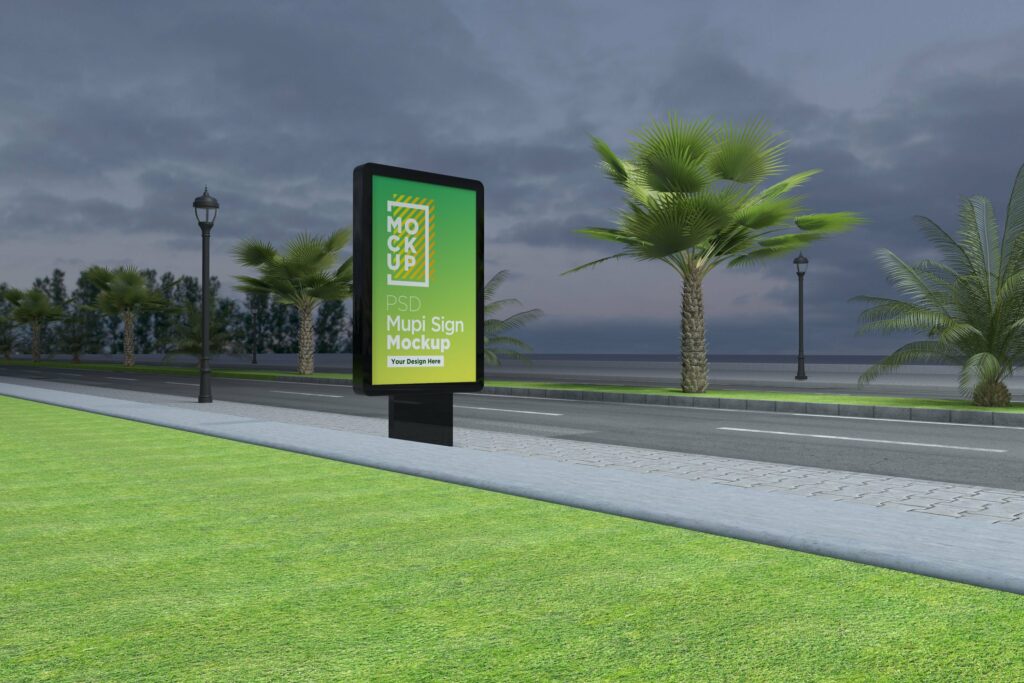 Mupi sign mockup template – MasterBundles
