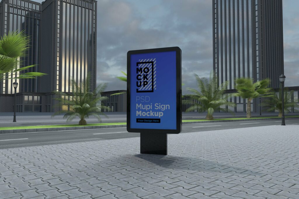 Mupi sign mockup template – MasterBundles