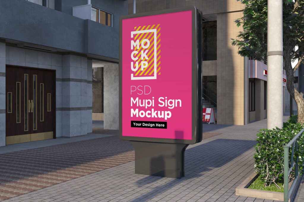 Mupi sign mockup template – MasterBundles