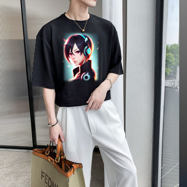 Animated gamer character T-shirt Design - MasterBundles