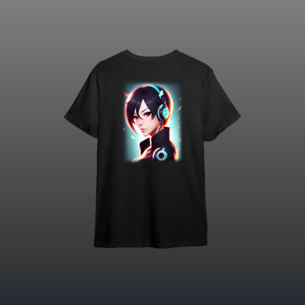 Animated gamer character T-shirt Design - MasterBundles
