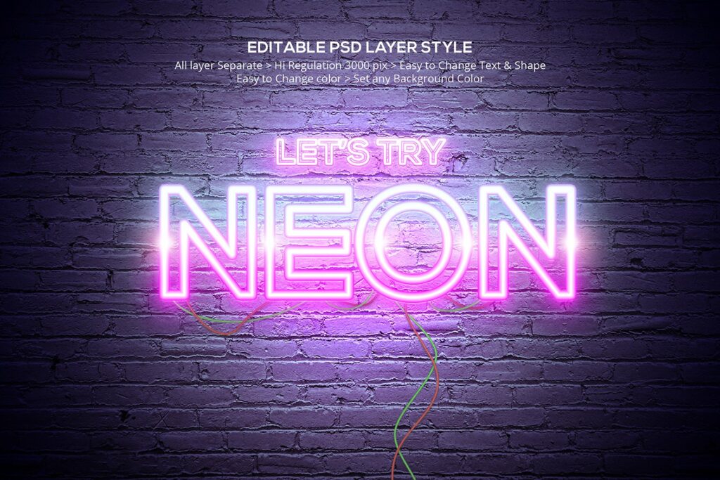Exclusive Neon Text Effect Bundle – MasterBundles