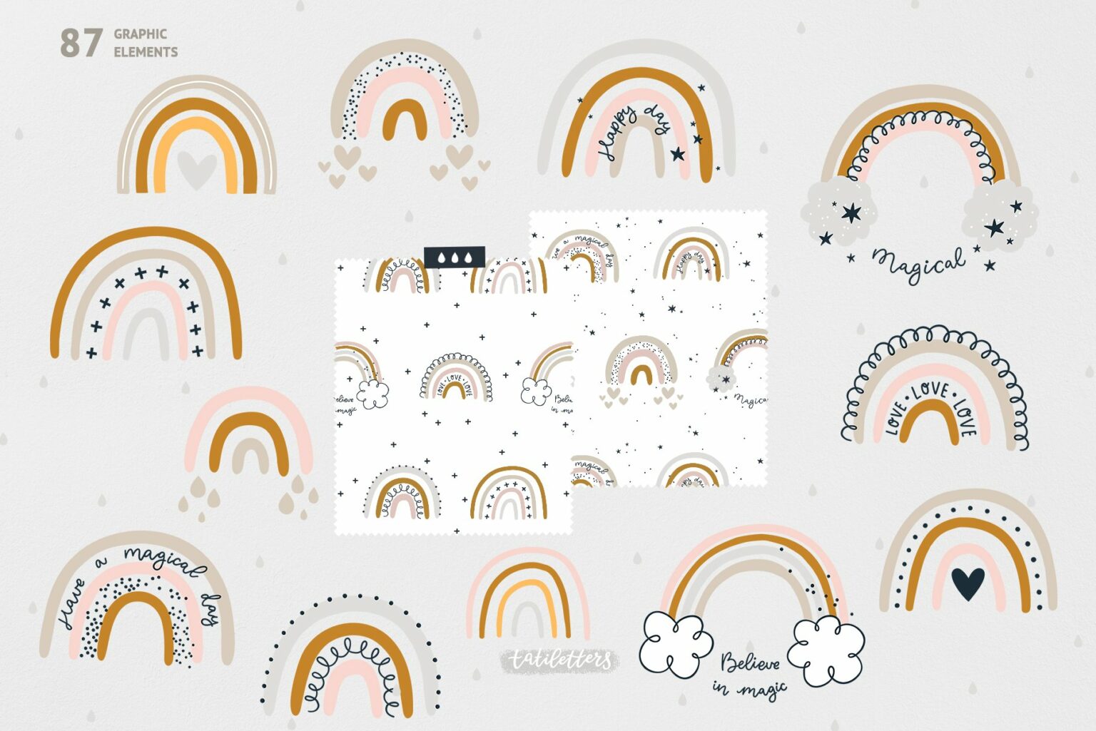 Rainbow Bundle | Clipart & Patterns – MasterBundles