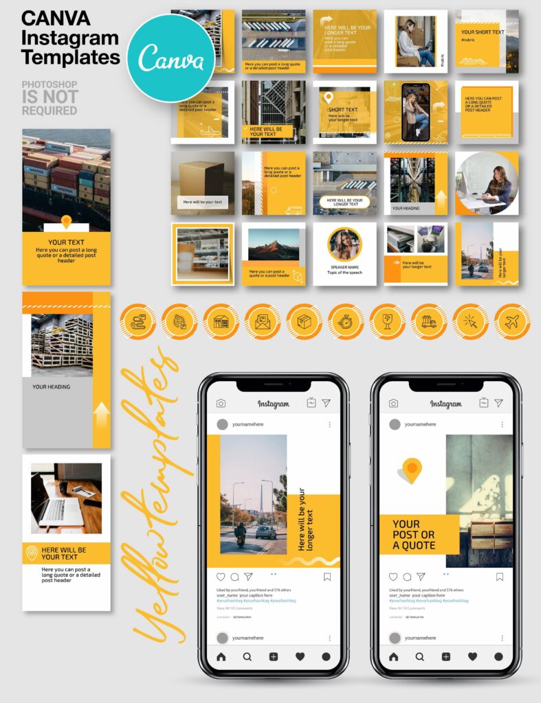 Delivery CANVA Instagram Template – MasterBundles