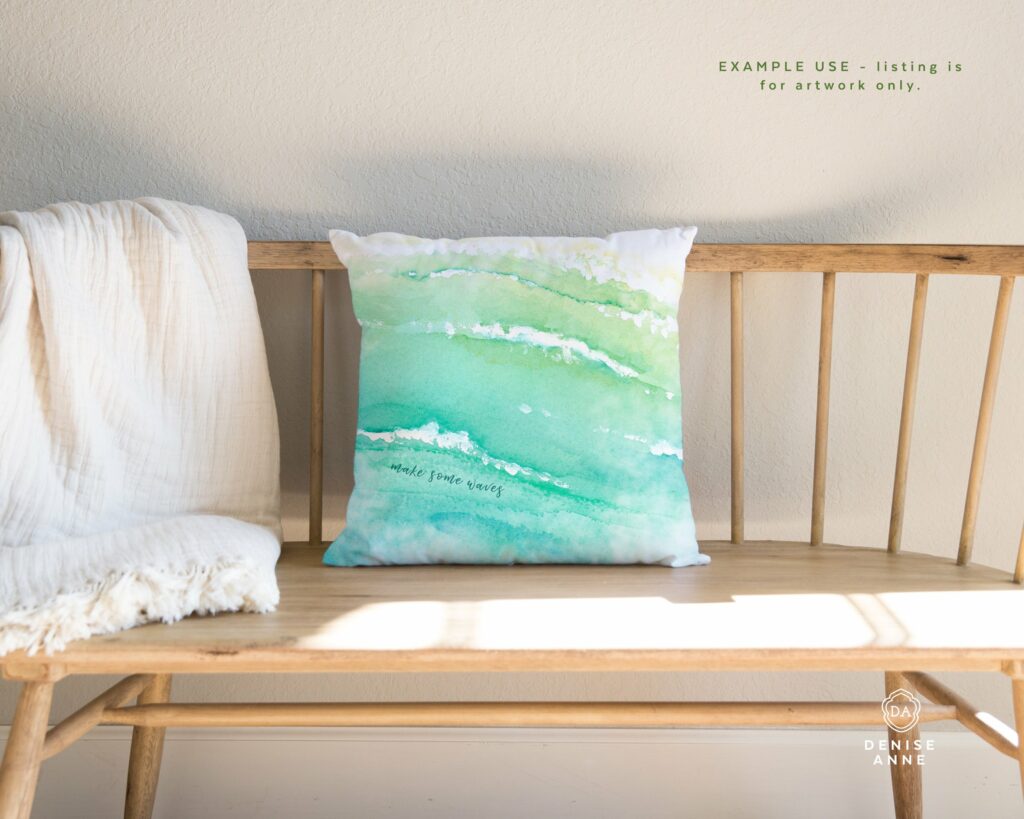 Watercolor Ocean Wave Beach Textures – MasterBundles