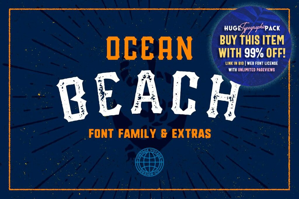 Ocean Beach • Five Fonts – MasterBundles