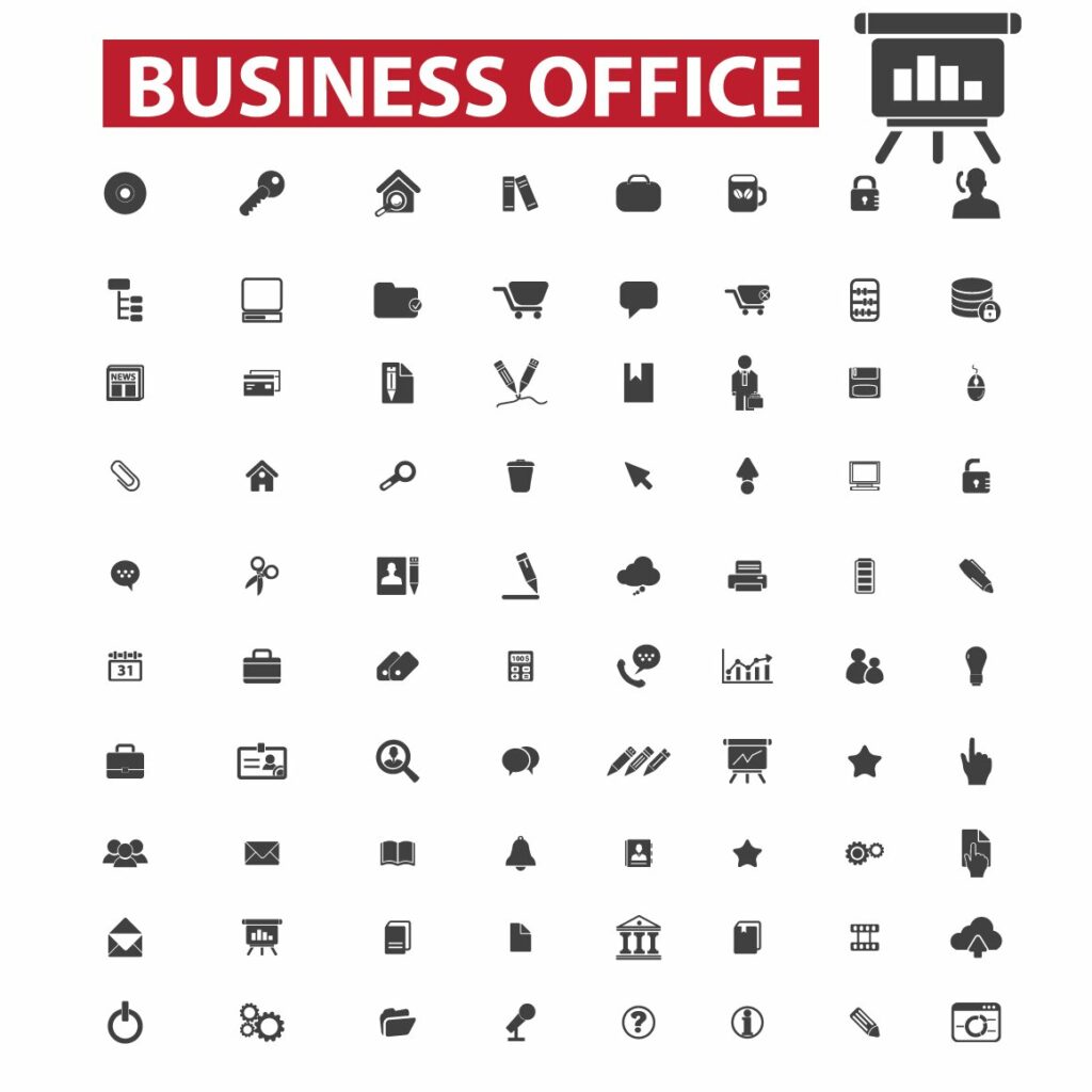 80 Business office icons – MasterBundles