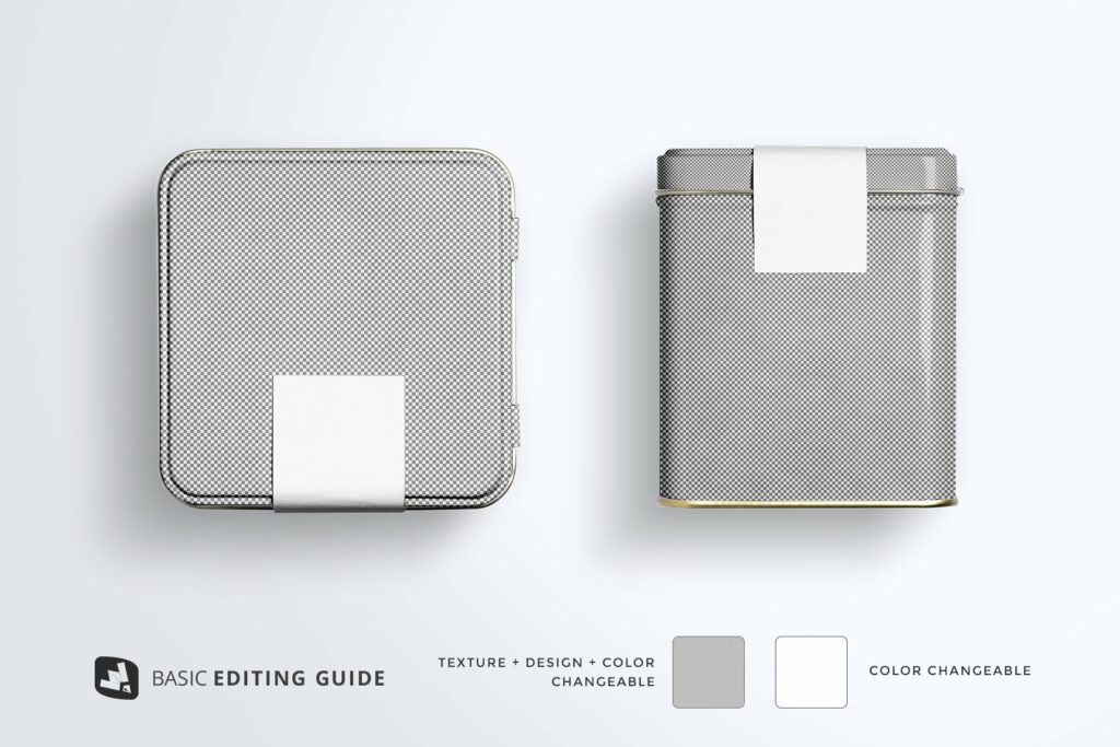 Organic Tea Tin Box Packaging Mockup – MasterBundles