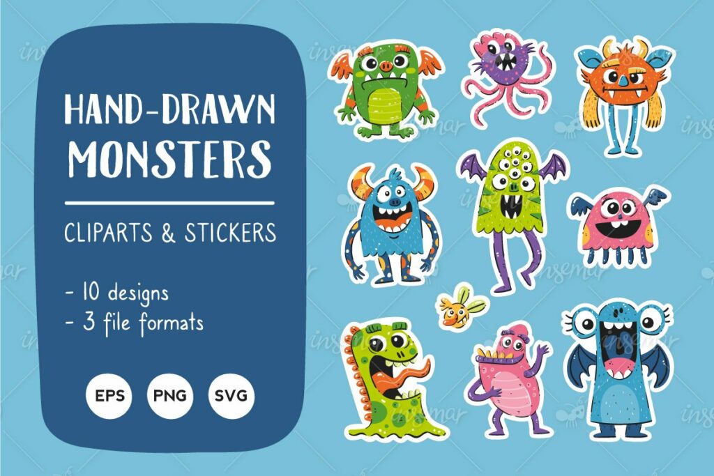 Cute Monster Collection – MasterBundles