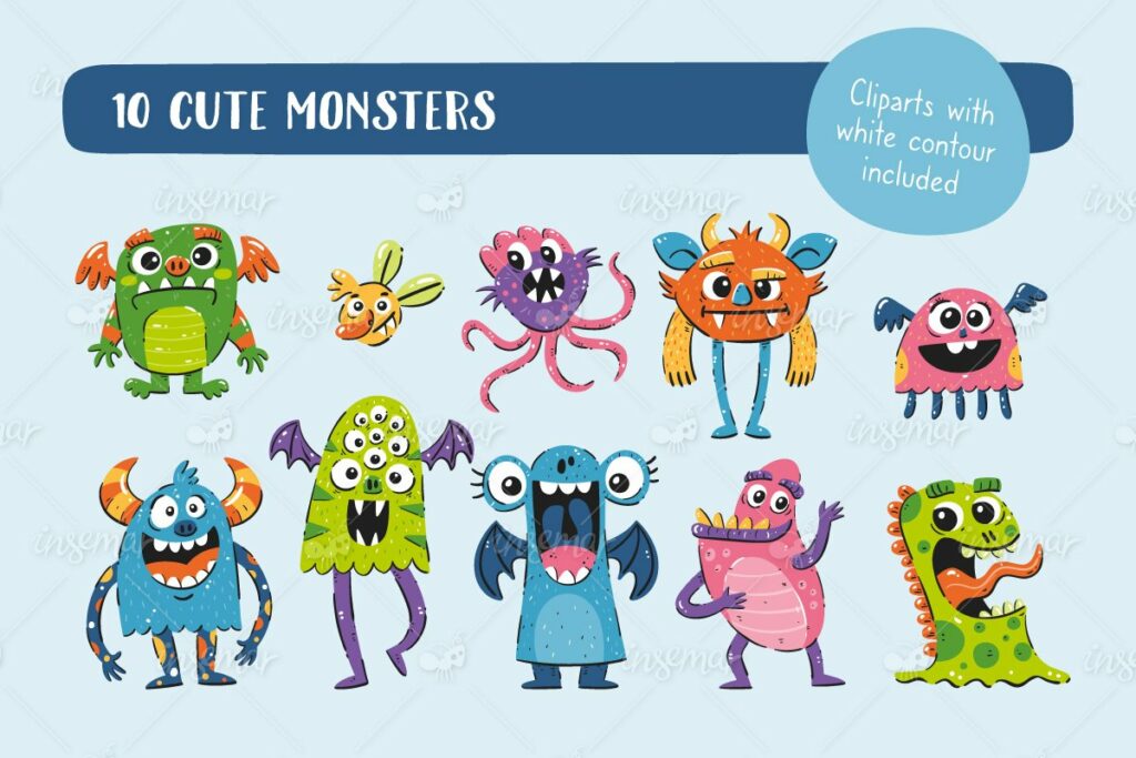 Cute Monster Collection – MasterBundles