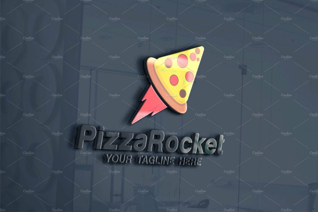 Rocket Pizza Logo – MasterBundles