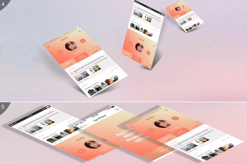 iPhone apps Mock-ups – MasterBundles