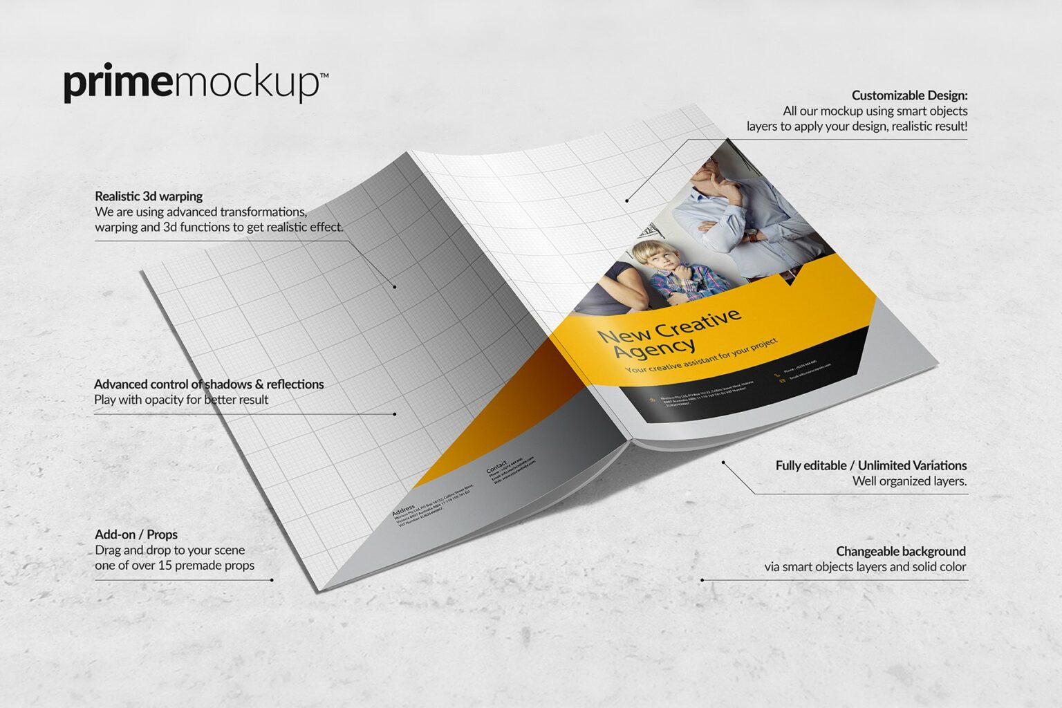 A4 Portrait Brochure Magazine Mockup – MasterBundles