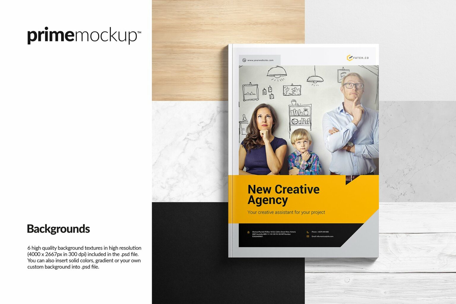 A4 Portrait Brochure Magazine Mockup – MasterBundles