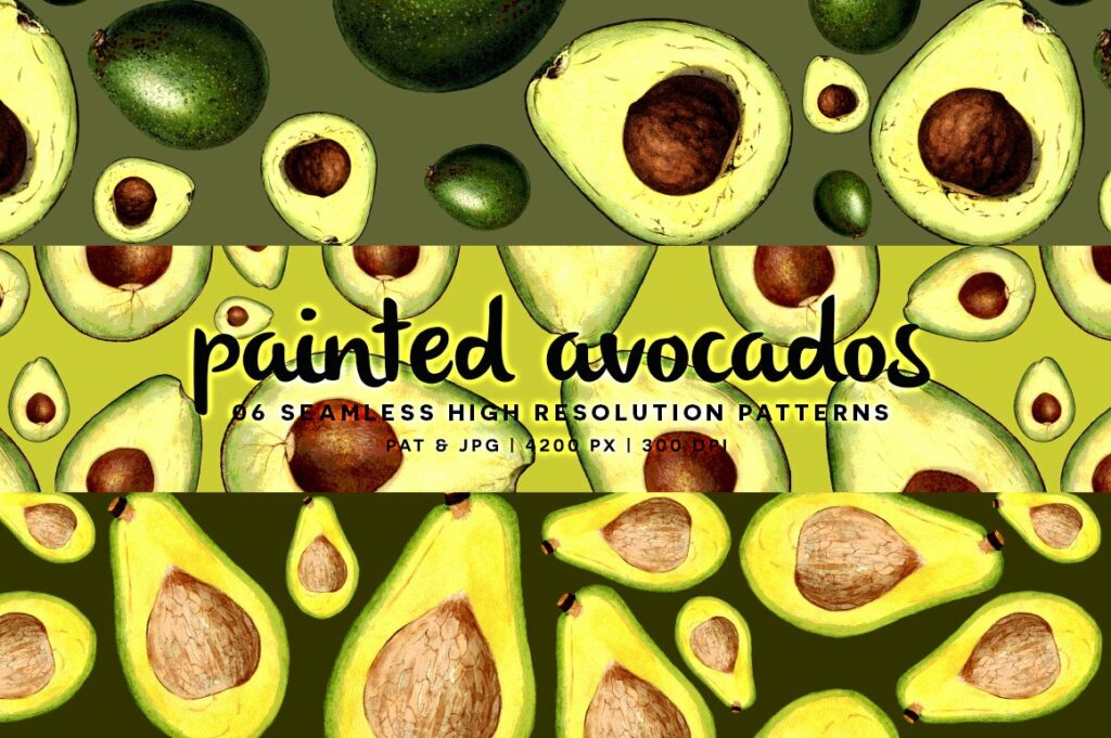 Painted Avocados – MasterBundles