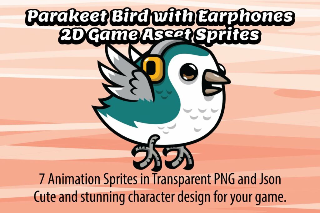 Parakeet Bird Sprites Game Asset – MasterBundles