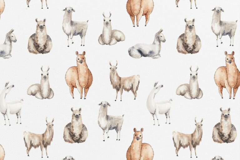 Watercolor Llamas + 2 Patterns – MasterBundles
