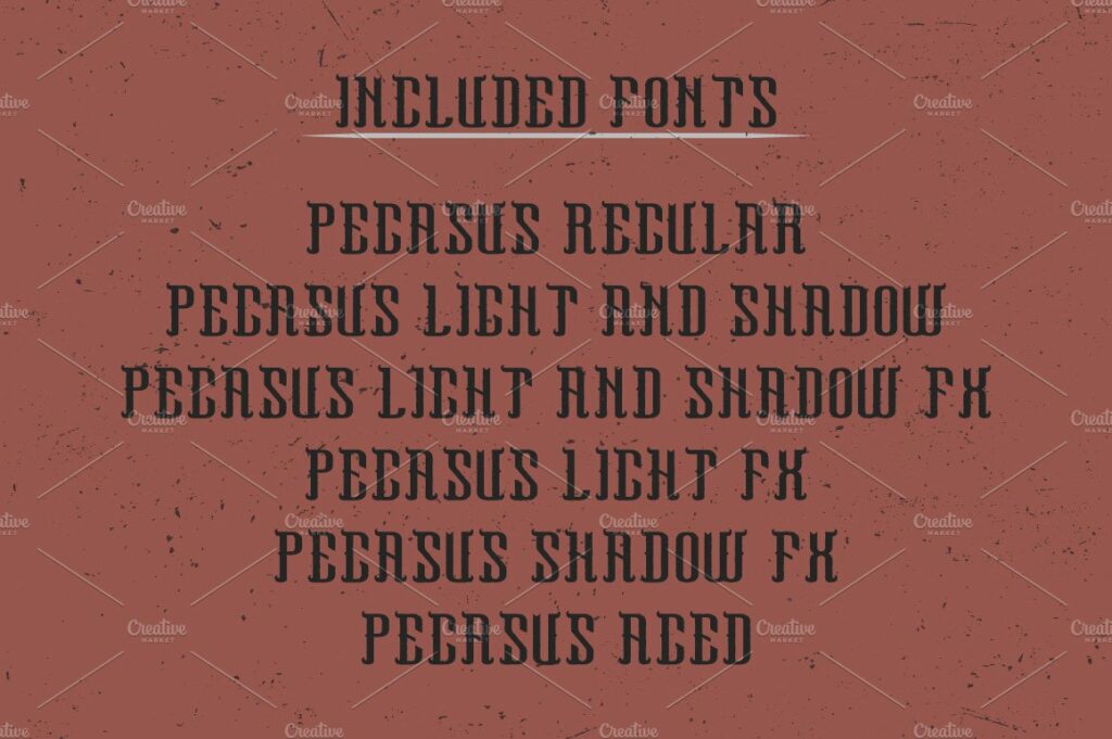 Pegasus label font – MasterBundles