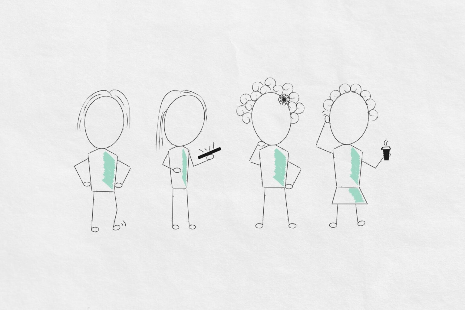 Stick Figure Pencil Characters – MasterBundles