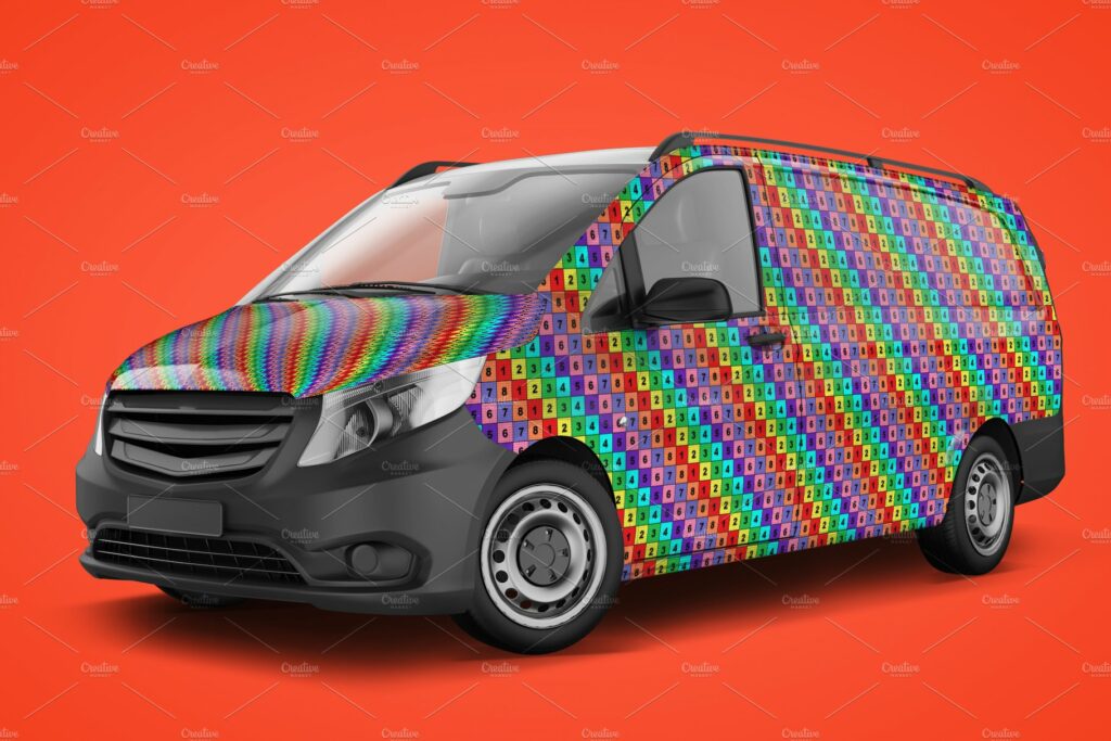 Realistic Panel Van PSD Mockup – MasterBundles
