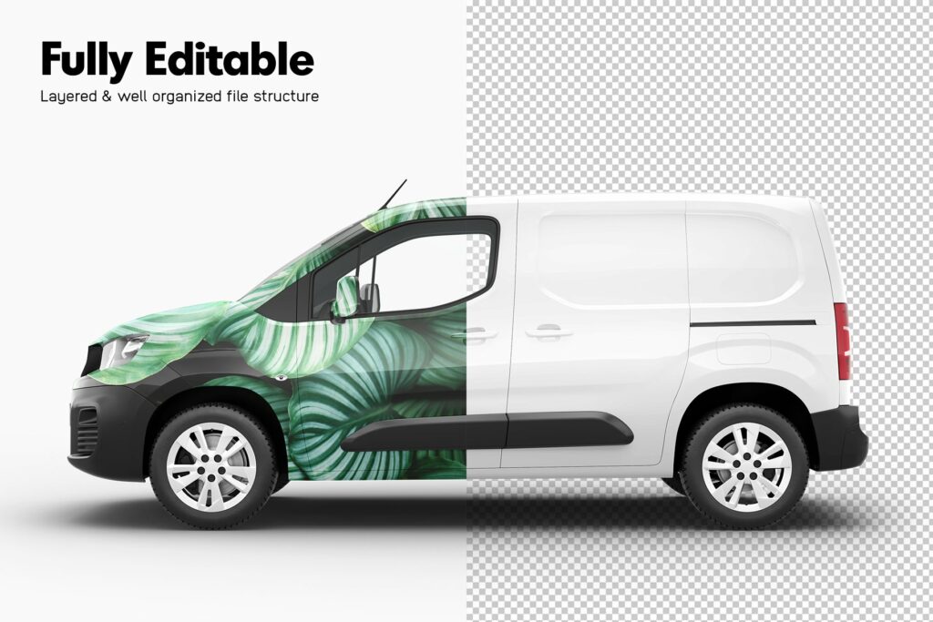 Delivery Car Mockup 5 – MasterBundles