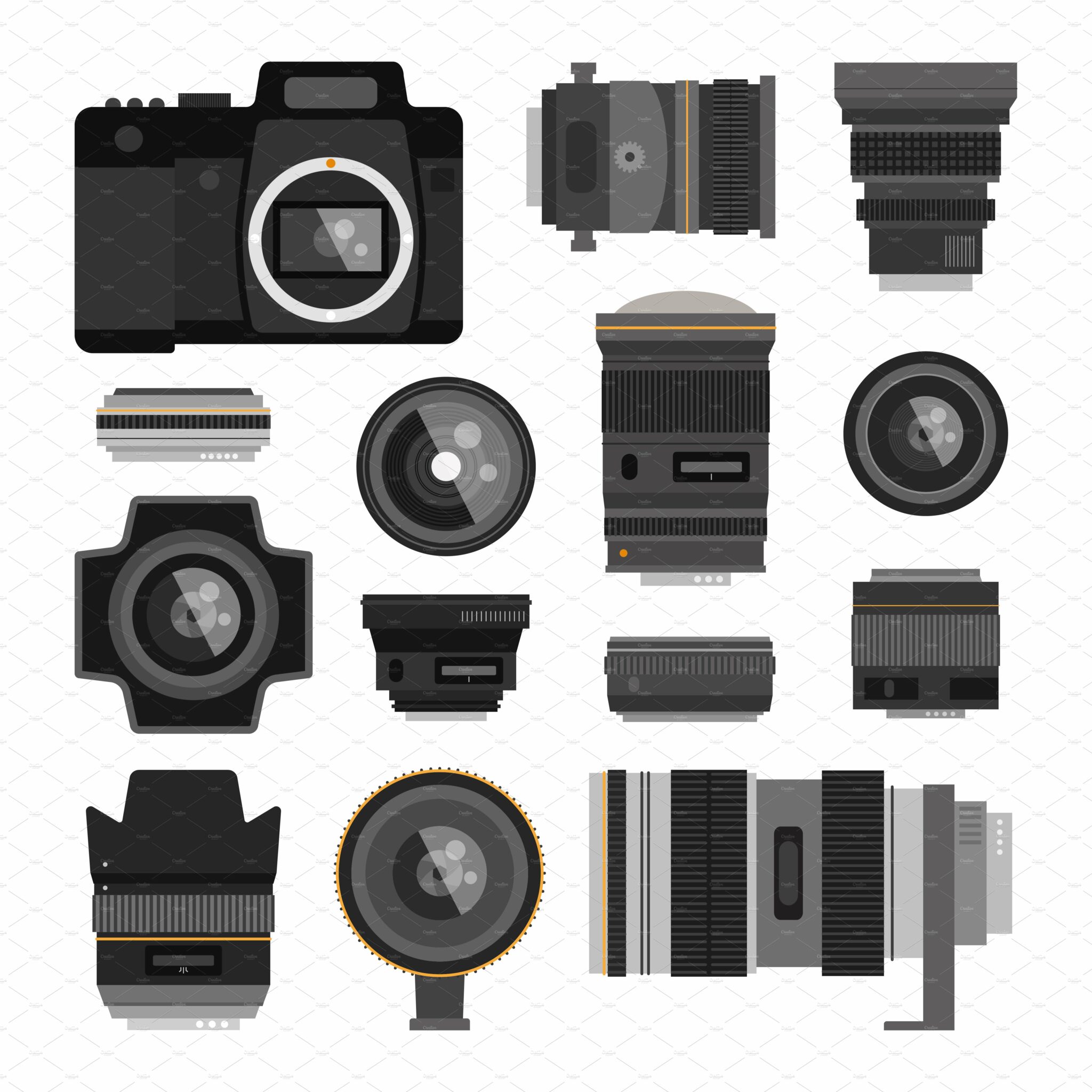 Camera photo optic lenses vector – MasterBundles