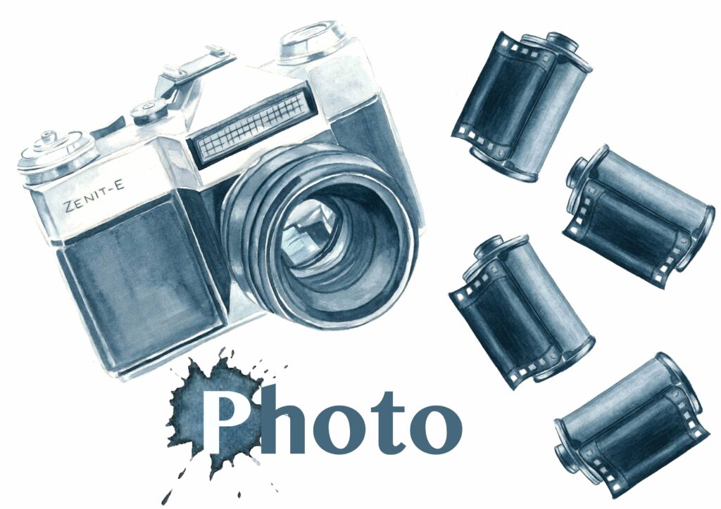 Watercolour Camera and film – MasterBundles
