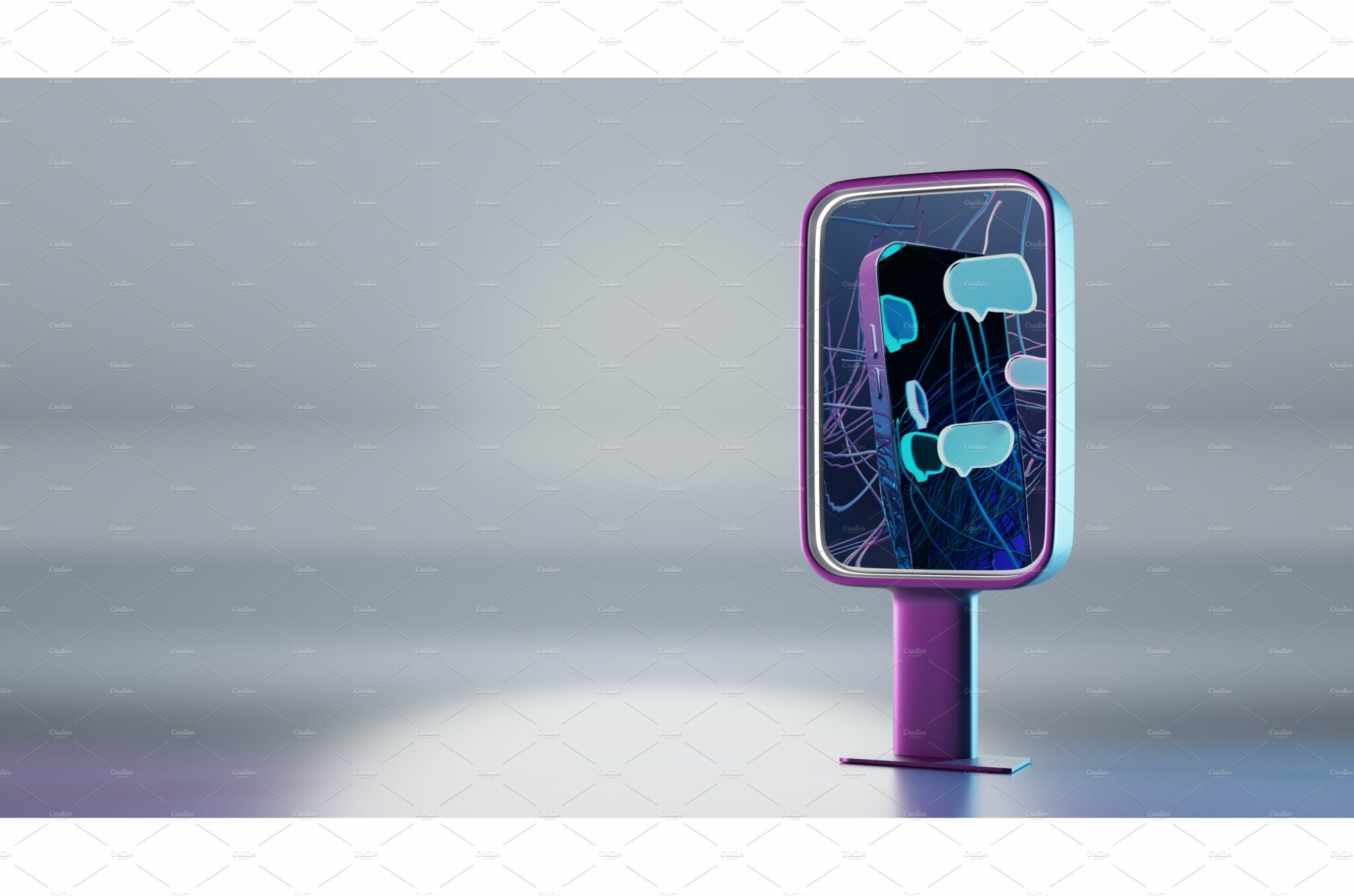 Billboard display with smartphone – MasterBundles