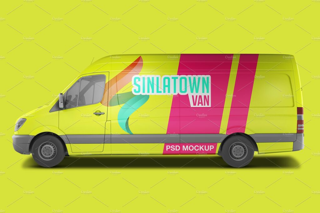 Transporter Van PSD Mockup – MasterBundles