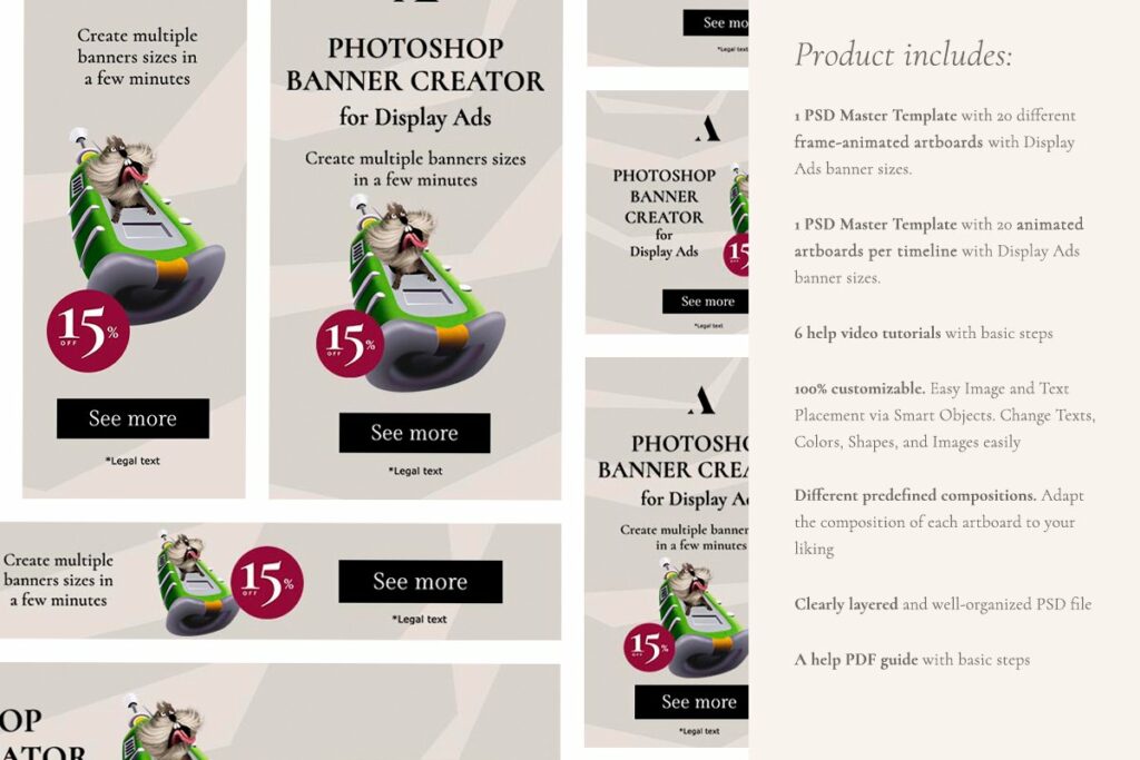 Photoshop Animated Banner Creator – MasterBundles