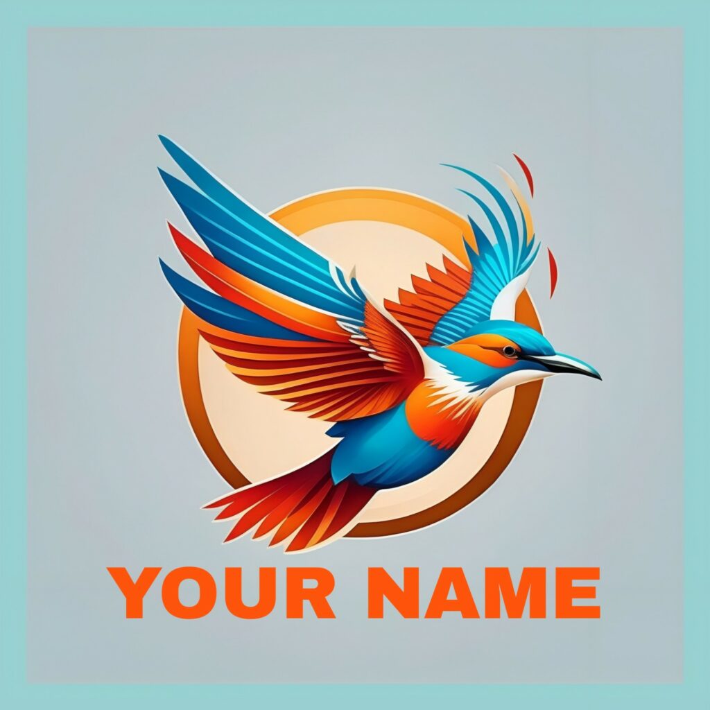 Modern Colorful Bluebird Logo Design - MasterBundles