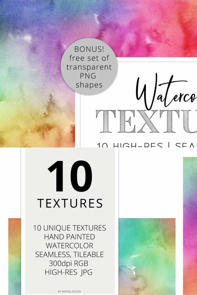10 Huge Rainbow Watercolors – MasterBundles