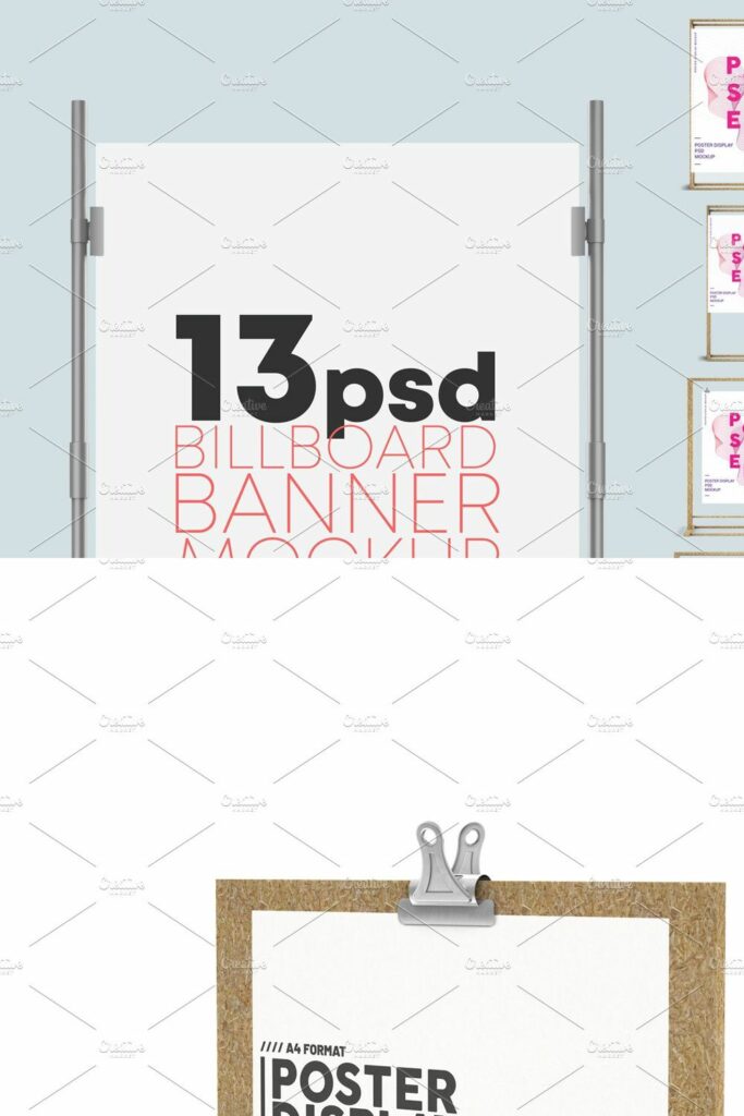 13 Poster Billboard PSD Mockup Set – MasterBundles