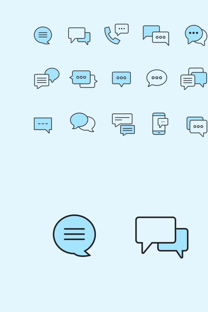 15 Chat Bubble Icons – MasterBundles