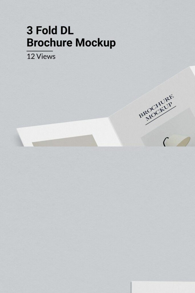 3 Folds DL Brochure Mockup – MasterBundles