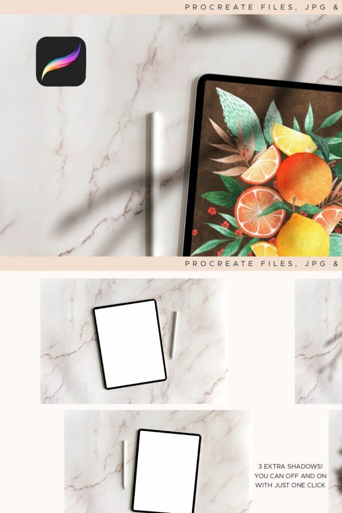 3 iPad mockups for Procreate – MasterBundles