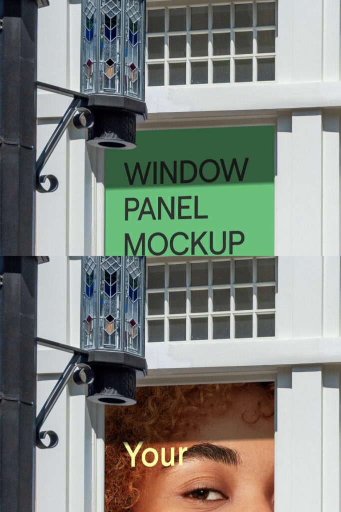 3-Panel Window Poster Mockup PSD – MasterBundles