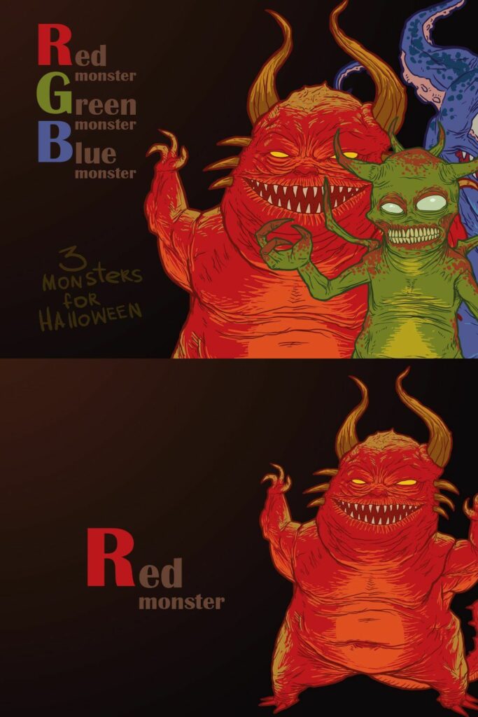 3 scary monsters – MasterBundles