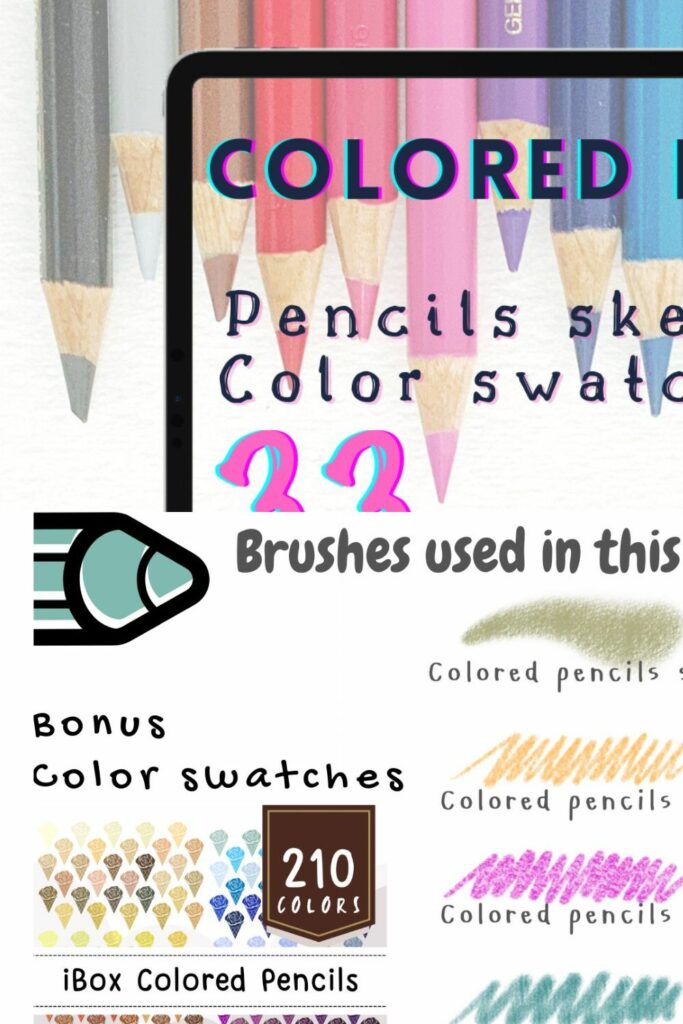 33 Colored pencils procreate brushes – MasterBundles