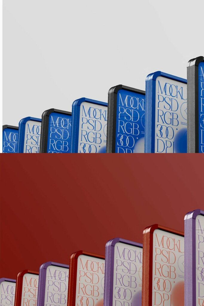 3d Array of Kiosk Ad Mockup – MasterBundles