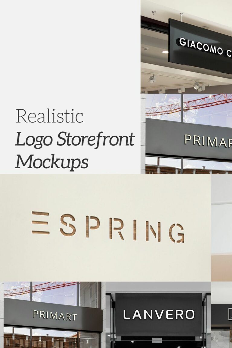 3D Logo Storefront Mockups – MasterBundles