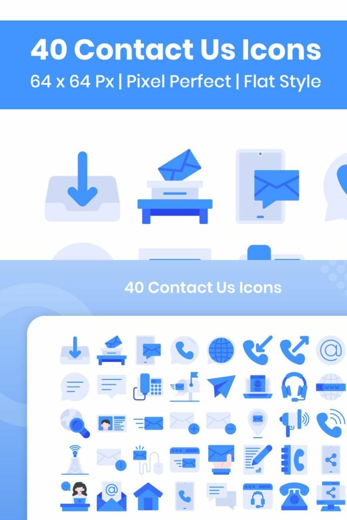 40 Contact Us - Flat – MasterBundles