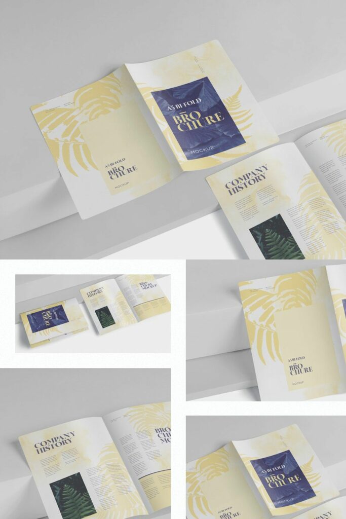 A5 Bi-Fold Brochure Mock-Up Round – MasterBundles