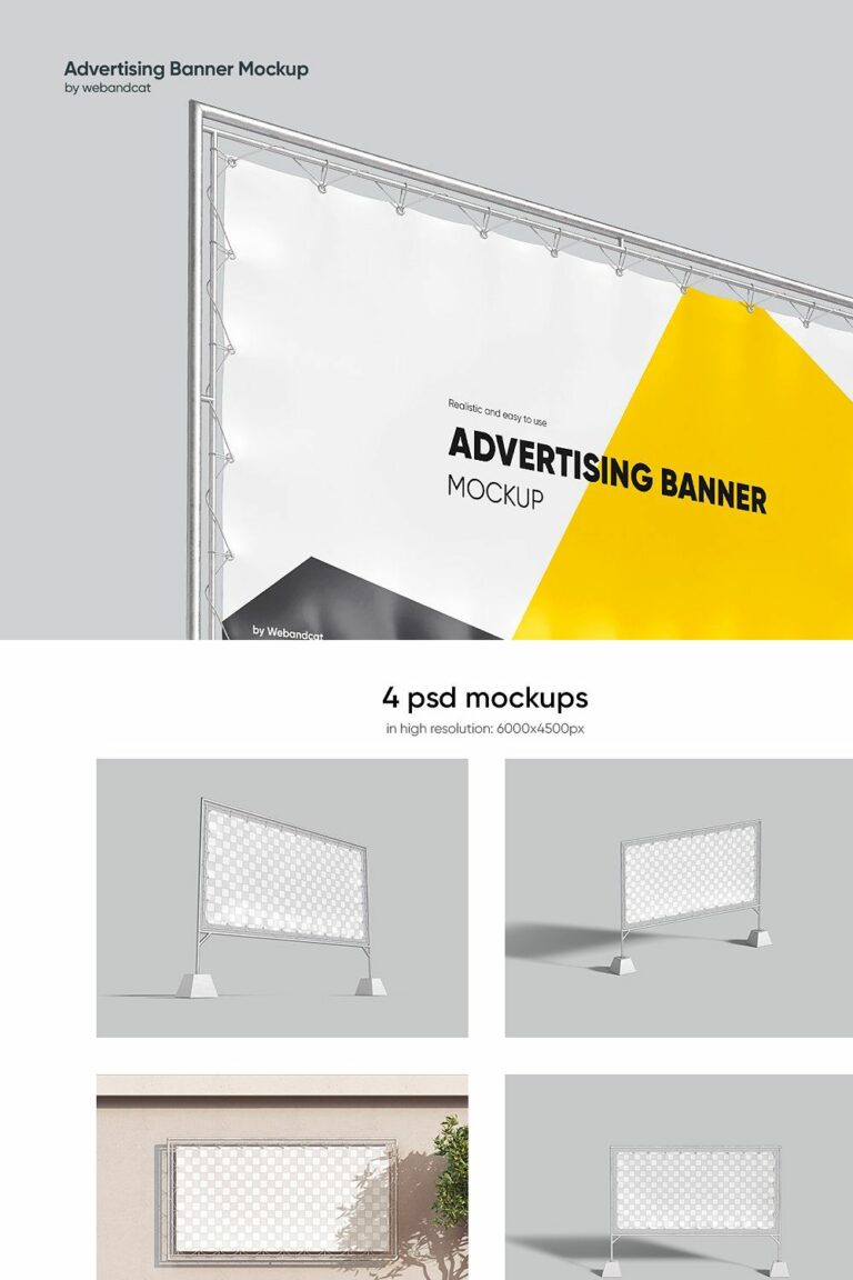 Advertising Banner Mockup – MasterBundles