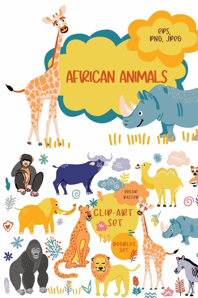 African animals clip art – MasterBundles